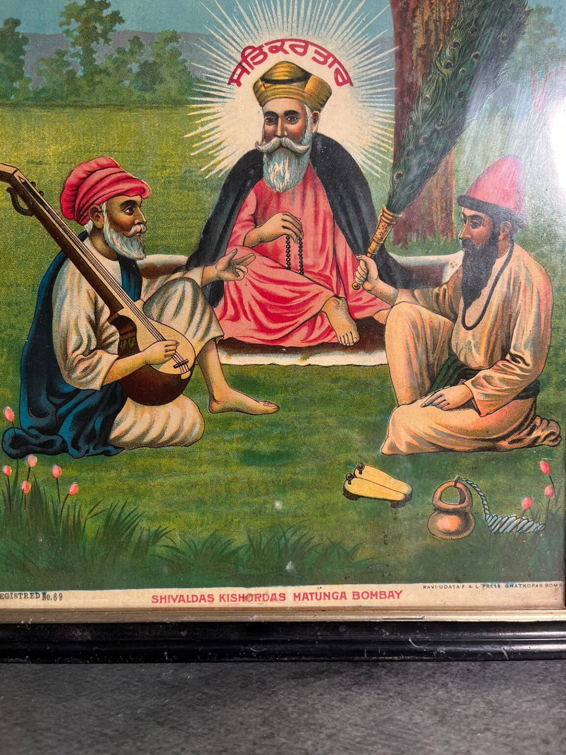 Vintage Ravi Varma Very Rare Subject Guru Nanak G , Bala And Mardana ...