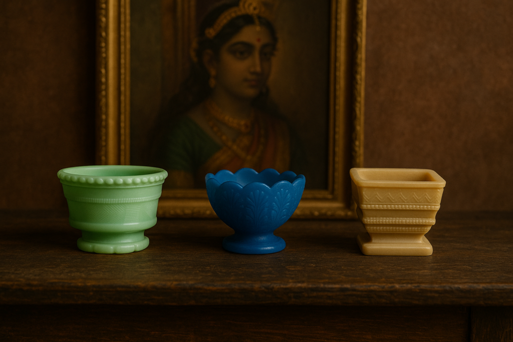 Vintage Decorative Cups – Set of 3 (Mid-Century Inspired) - Unique ...