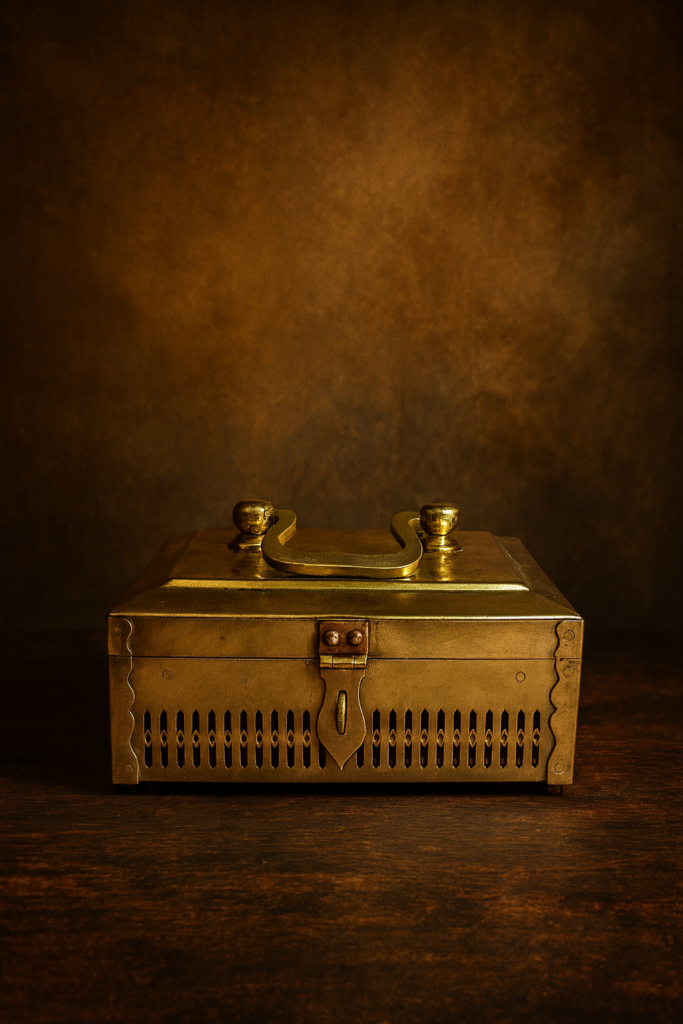 Vintage Solid Brass Paan Daan – Royal Indian Heritage Storage Box (Very ...
